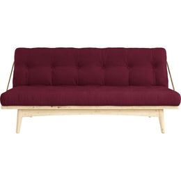 Karup Design Schlafsofa »Folk« aus massiven Kiefernholz, inkl. Futonmatratze Bordeaux