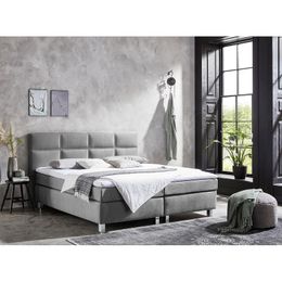 Westfalia Schlafkomfort Boxspringbett mit Topper grey
