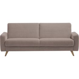 exxpo - SOFA FASHION 3-Sitzer »Samso, elegant und bequem, aktueller Cord Bezug, Kippcouch« hochwertige Verarbeitung, Schlafsofa inkl. Bettfunktion...