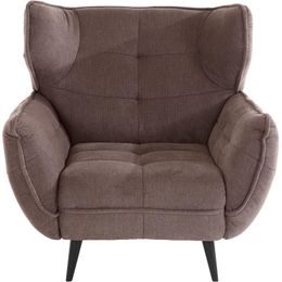 LEONIQUE Sessel &raquo;Ariana&laquo; Stylischer Hochlehner bzw. Ohrensessel grau 90% Polyester 10% Polyamid