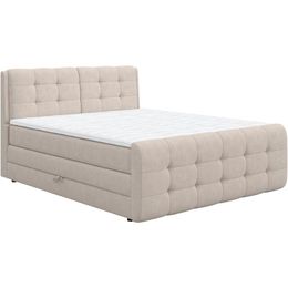COTTA Boxspringbett »Fort mit Bettkasten, inkl. Topper« erhältlich in verschiedenen Breiten (160cm, 180cm & 200cm) beige