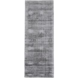 CarpetFine Teppich &raquo;Ava Viskoseteppich&laquo; rechteckig 13 mm H&ouml;he Seidenoptik, leichter Glanz, auch als L&auml;ufer erh&auml;ltlich hellgrau Obermaterial: 100%...