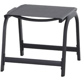 siena GARDEN Hocker schwarz silber