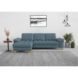 Sit & More sit&more Ecksofa &raquo;Westham L-Form&laquo; mit Recamiere, mit oder ohne Bettfunktion, Bettkasten, F&uuml;&szlig;e Eiche bunt 100% Polyester