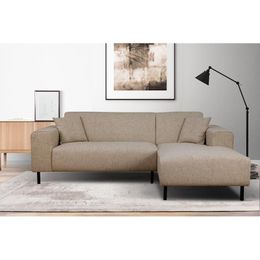 Home Affaire Ecksofa &raquo;ARROS L-Form mit Wellenunterfederung, Ma&szlig;e B/T/H: 235/163/81 cm&laquo; incl. Zierkissen, mit Recamiere rechts/links bestellbar, auch 