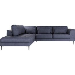 Trendmanufaktur Ecksofa »Luzi, wahlweise mit Schlaffunktion und Bettkasten, gemütlich, L-Form« Designsofa mit Ottomane, Metallfüße schwarz, Breite...