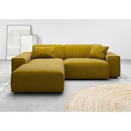 Andas Ecksofa »Glimminge L-Form auch in Breitcord, Feincord + Easy care-Bezug, « Breite 234, Zierkissen pistazie