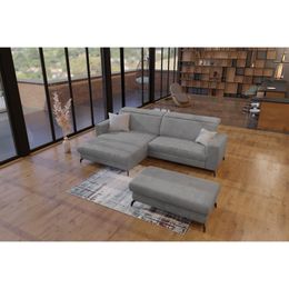 Sit & More SIT&MORE Ecksofa »Bolero L-Form« silber