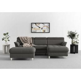 Sit & More SIT&MORE Ecksofa »Marano L-Form« inklusive Kopfteilverstellung, wahlweise mit Bettfunktion, Bettkasten grau 94