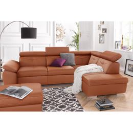 exxpo - sofa fashion Ecksofa &raquo;Spring, super bequem und komfortabel mit Armteil- und Kopfteilfunktion&laquo; wahlweise mit Bettfunktion und Bettkasten, L-