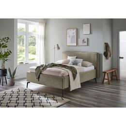 Meise Möbel MEISE.MÖBEL Polsterbett »Riva II« mit schwarzen Metallfüßen, wahlweise mit Bettkasten moss + moss Liegefläche Länge Breite: 200 cm x 140 cm