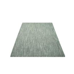 Carpet City Teppich »LINDO 8843« rechteckig 11 mm Höhe Kurzflor, Hochtief-Muster/ 3D-Effekt, Fransen, Boho-Stil, Wohnzimmer grün Obermaterial: 100%...
