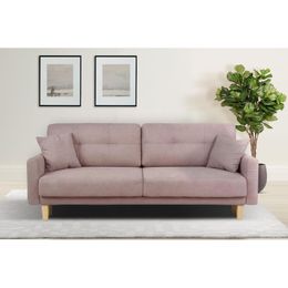 Home Affaire 3-Sitzer &raquo;TRIPLO optionale Schlafsofa mit Bettkasten, Ma&szlig;e B/T/H: 215/100/89 cm&laquo; Wahlweise Bettfunktion - Liegefl&auml;che 145x191 cm, R&uuml;cken-