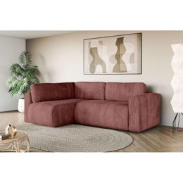 Inosign Ecksofa »Zacharia wahlweise Schlafsofa mit Bettkasten, B/T/H 250/166/86 cm« L-Form mit Wellenunterfederung, Ottomane rechts oder links...