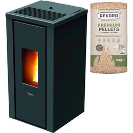 Pegaso Pelletofen »VERA« Stahl schwarz Zugelassene Brennstoffe: Pellets