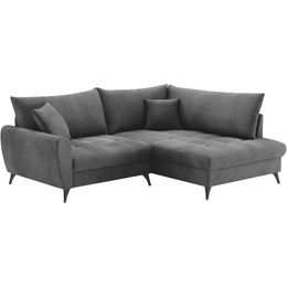 MR. COUCH Ecksofa »Blackburn II, L-Form« Mit Kaltschaumpolsterung bis 140 kg belastbar Memphis 17 black