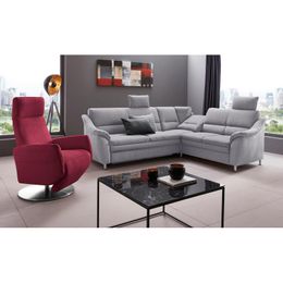 Sit & More sit&more TV-Sessel &raquo;Kobra&laquo; manuelle Relaxfunktion rot Struktur impr&auml;gniert (100% Polyester);Luxus-Microfaser ALTARA NUBUCK (100% Polyester);Struktur (