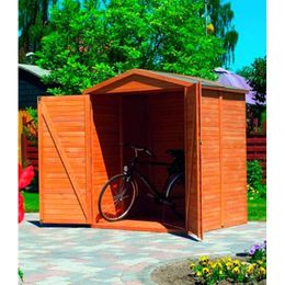 Promadino Garten-Ger&auml;teschrank &raquo;Rh&ouml;n&laquo; braun Holzwerkstoff