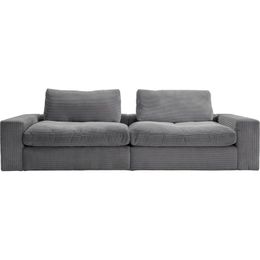 Alina Big-Sofa »Sandy« 296 cm breit und 123 cm tief, in modernem Cordstoff dunkelgrau GCT 79