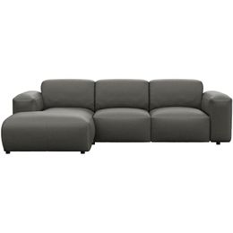 FLEXLUX Ecksofa »Lucera Chaislongue rechts oder links, L-Form, bequem« modern & anschmiegsam, Kaltschaum, Stahl-Wellenunterfederung Warm Mineral Grey