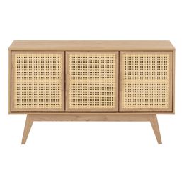 Home Affaire Sideboard »Bridget« Kommode, 2 verstellbare Einlegeböden, Beine aus Holz, Breite 128 cm Eichefarben