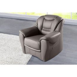 Sit & More sit&more Sessel &raquo;Bansin&laquo; grau Luxus-Microfaser ALTARA NUBUCK (100% Polyester);SOFTLUX -Kunstleder;NaturLEDER (echtes Rindsleder)/Korpus SOFTLUX -