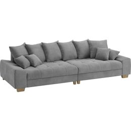 Big-Sofa &raquo;Nikita II&laquo; mit Kaltschaumpolsterung bis 140kg belastbar grau Memphis (Grundgewebe - 100% Polyester; Nutzschicht- 90% Polyester / 10% 