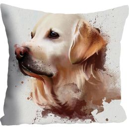 queence Dekokissen »Golden Retriever« Kissenhülle ohne Füllung, 1 Stück bunt + bedruckt Obermaterial: 100% Polyester B/L: 40 cm x 40 cm