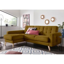 exxpo - SOFA FASHION Ecksofa »Nappa, kompakt und komfortabel, bequem, zeitloses Design, L-Form« tolle Detailverarbeitung, inkl. Bettfunktion und...