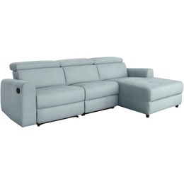 Home Affaire Ecksofa »Sentrano, L-Form, « 275 cm, man. o. elektr. Relaxfunktion und USB/Kopfverstellung eisblau