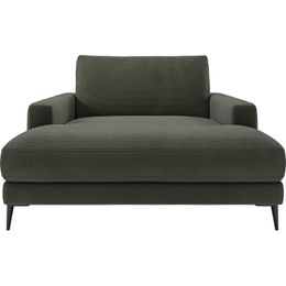 Inosign Chaiselongue »Downtown Loungemöbel zum Relaxen, B/T/H: 132/170/84 cm« auch in Bouclé, Cord und Easy care - leicht mir Wasser zu reinigen oliv