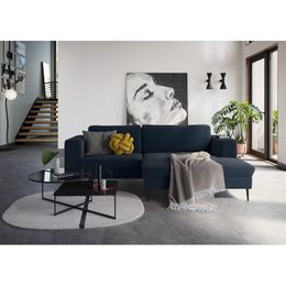 DOMO collection Ecksofa »Modica kompakt und elegant, Breite 244, L-Form« moderne Optik mit extrabreiter Recamiere, auch in Cord blau