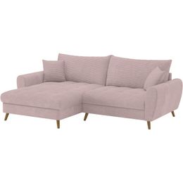 MR. COUCH Ecksofa »Blackburn II, L-Form« Mit Kaltschaumpolsterung bis 140 kg belastbar Stripes 8626 flamingo