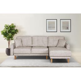 Home Affaire Ecksofa &raquo;TRIPLO optionale Schlafsofa mit Bettkasten, Ma&szlig;e B/T/H: 234/164/89 cm&laquo; L-Form wahlweise mit Bettfunktion - Liegefl&auml;che 132x210 