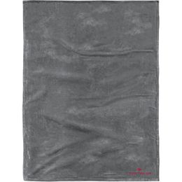 Tom Tailor HOME Wohndecke »Flausch« mit Logo, Kuscheldecke anthrazit Obermaterial: 100% Polyester B/L: 150 cm x 200 cm