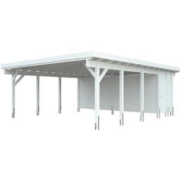 Kiehn-Holz Carport-Geräteraum nur für Carport KH 330/331, versch. Farben weiß
