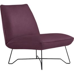 Egoitaliano Sessel »Lia Loungesessel, elegant und stylisch, toller Sitzkomfort« extravaganter Designsessel, Solitärsessel plum