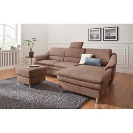 Sit & More sit&more Ecksofa &raquo;Cardoso L-Form&laquo; mit Federkern, wahlweise mit Bettfunktion braun Luxus-Microfaser 2 (100% Polyester);Luxus-Microfaser ALTARA NUBUCK (