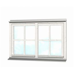 Skan Holz SKANHOLZ Fenster »Doppelfenster« für Carports, 132, 4 x 82, 1 cm Weiß