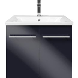 Welltime Waschtisch &raquo;BAJA&laquo; Badm&ouml;bel inkl. Keramikwaschbecken, Breite 60cm Grau + wei&szlig;