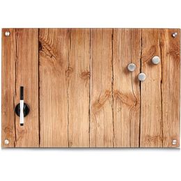 zeller PRESENT Magnettafel »Wood« Memoboard, aus Glas, Holz Motiv braun 2
