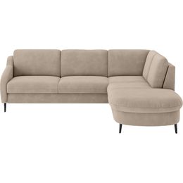 Sit & More SIT&MORE Ecksofa »Soul L-Form« wahlweise mit Bettfunktion und Bettkasten oder Schubkasten beige