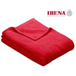 Ibena Wohndecke »Uni Fleecedecke Olbia« einfarbig schick, Kuscheldecke rot Obermaterial: 100% Polyester B/L: 150 cm x 200 cm