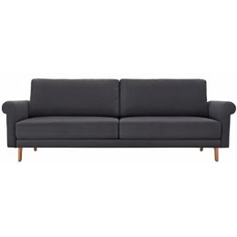 Creation BY ROLF BENZ 2-Sitzer &raquo;CR.450, Designsofa, Loungesofa&laquo; modern Landhaus, F&uuml;&szlig;e in Nussbaum, Breite 168 cm schwarz NaturLEDER OSKAR (echtes 