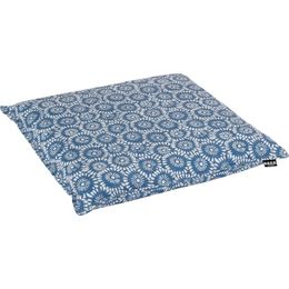 HOCK H.O.C.K. Stuhlkissen &raquo;Yuno&laquo; mit Blumenmuster blau + gebl&uuml;mt Obermaterial: 100% Polyester B/L: 40 cm x 40 cm