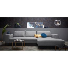 Inosign Ecksofa »Aurora, L-Form, mit extra breiter Recamiere, 324 x 170 cm (BxT)« Designsofa mit tollem Sitzkomfort, extra hohe Metallfüße schwarz...