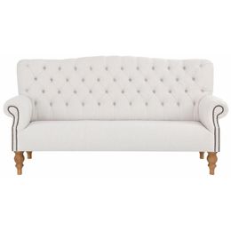 Home Affaire Chesterfield-Sofa »Lord« mit echter Chesterfield-Knopfheftung und Ziernägeln beige
