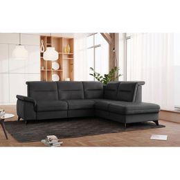 Sit & More SIT&MORE Ecksofa »Astoria L-Form« wahlweise mit motorischer Relaxfunktion anthrazit