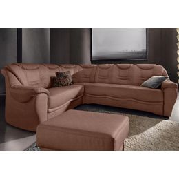 Sit & More SIT&MORE Ecksofa »Benson L-Form« wahlweise mit Bettfunktion braun