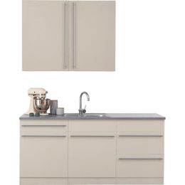 Wiho-K&uuml;chen WIHO K&Uuml;CHEN K&uuml;che &raquo;Chicago&laquo; wahlweise mit E-Ger&auml;ten, Breite 180 cm K&uuml;che: natur + Front: Cashmere + Korpus: cashmerefarben + Arbeitsplatte:...